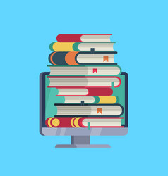 Online library web template design Royalty Free Vector Image