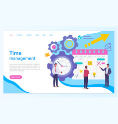 Time management organizing office planning Vector Image