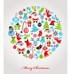 Christmas background with icons Royalty Free Vector Image