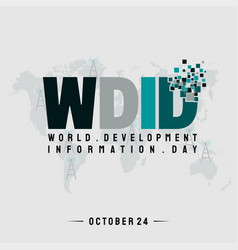 World development information day Royalty Free Vector Image