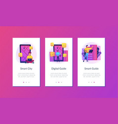 Digital city guide and smart city concept app ui Vector Image