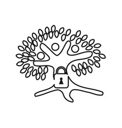 Hand lock secure commitment teamwork together Vector Image