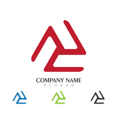 Triangle logo isometric infinity sharp corner Vector Image