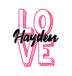 Hayden Royalty Free Vector Image - VectorStock