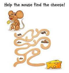 Help the mouse to find the right way in the maze Vector Image
