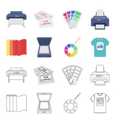 Scanner color palette and other equipment Vector Image