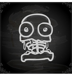 Hand drawn decapitated alien Royalty Free Vector Image