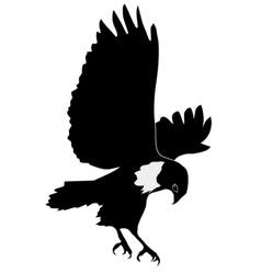 Black silhouette buzzard Royalty Free Vector Image