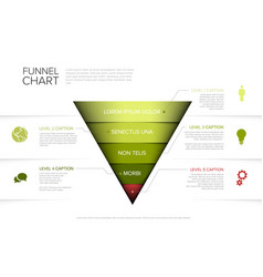 Infographic funnel level layers template Vector Image