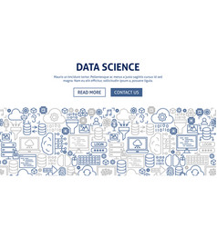 Website data science banners Royalty Free Vector Image