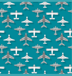 Seamless pattern airplanes routes Royalty Free Vector Image