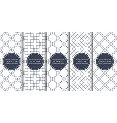 Retro seamless pattern with simple line geometric Vector Image