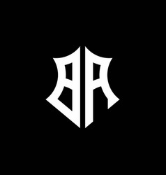 Ba monogram logo with abstract line Royalty Free Vector