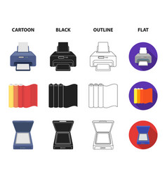 Scanner color palette and other equipment Vector Image