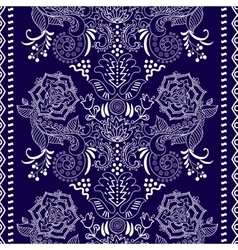 Lace bohemian seamless border with floral Vector Image