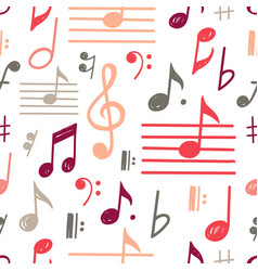 Colourful notes seamless pattern Royalty Free Vector Image