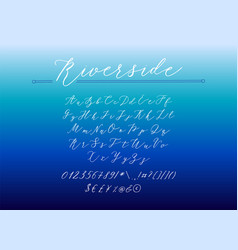 Modern calligraphic font brush painted letters Vector Image