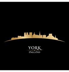 York city skyline silhouette Royalty Free Vector Image