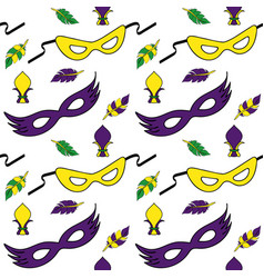 Mardi gras seamless pattern Royalty Free Vector Image
