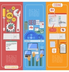 Programming and software development web page Vector Image