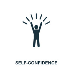 Self-confidence icon simple element from soft Vector Image