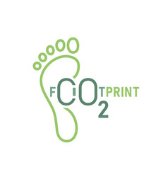 Reduce your carbon footprint icon Royalty Free Vector Image