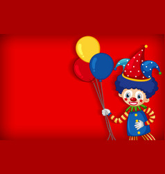Circus clown with balloons Royalty Free Vector Image