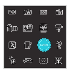 Set of camera and video icons eps 10 Royalty Free Vector