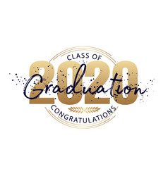 Graduation class ceremony 2020 greeting cards Vector Image