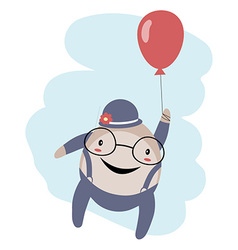 Happy humpty dumpty cartoon Royalty Free Vector Image