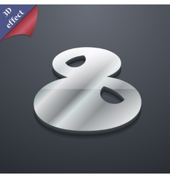 Number Eight icon symbol 3D style Trendy modern Vector Image