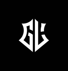 Gl monogram logo with abstract hexagon style Vector Image