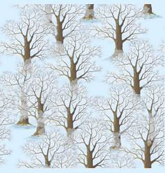 Oak trees seamless Royalty Free Vector Image - VectorStock