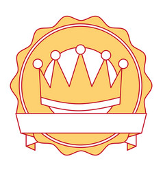 Winner crown emblem icon Royalty Free Vector Image