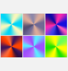 Set of rainbow gradients radial ellipse linear Vector Image
