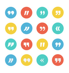 Quotes icon set Royalty Free Vector Image - VectorStock