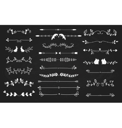 Text separators decoration set Royalty Free Vector Image