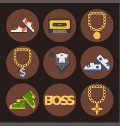 Rapper emoticon Royalty Free Vector Image - VectorStock