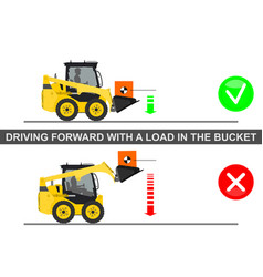 Loader safety tips Royalty Free Vector Image - VectorStock