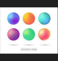 Gradient orbs isolated on white background Vector Image