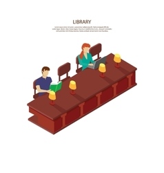 A table for learning and reading opened book and Vector Image