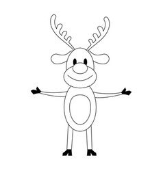 Rudolph the red nose reindeer christmas character Vector Image