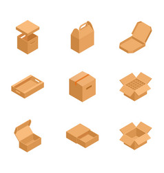 Set of symbols for cardboard boxes Royalty Free Vector Image