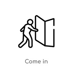 Come in isolated icon simple element from humans Vector Image