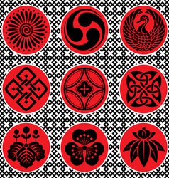 Japanese design elements Royalty Free Vector Image