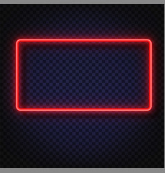 Rectangular red neon frame Royalty Free Vector Image