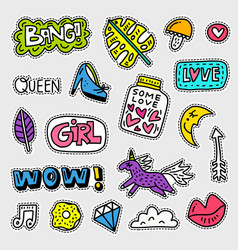 Set of patch designs Royalty Free Vector Image
