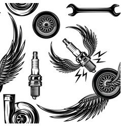 Spark plug flash tattoo Royalty Free Vector Image