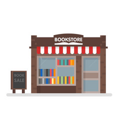 Bookstore icon in cartoon style isolated on white Vector Image