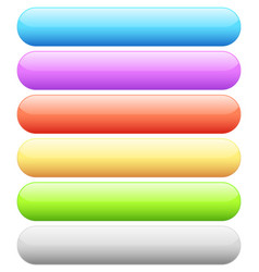 Rounded button banner backgrounds in 5 colors Vector Image